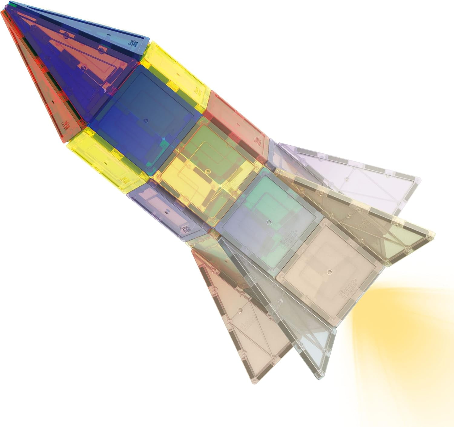 UV Activated Color Changing Rocket Set Magnet Construction Toy Kit ...