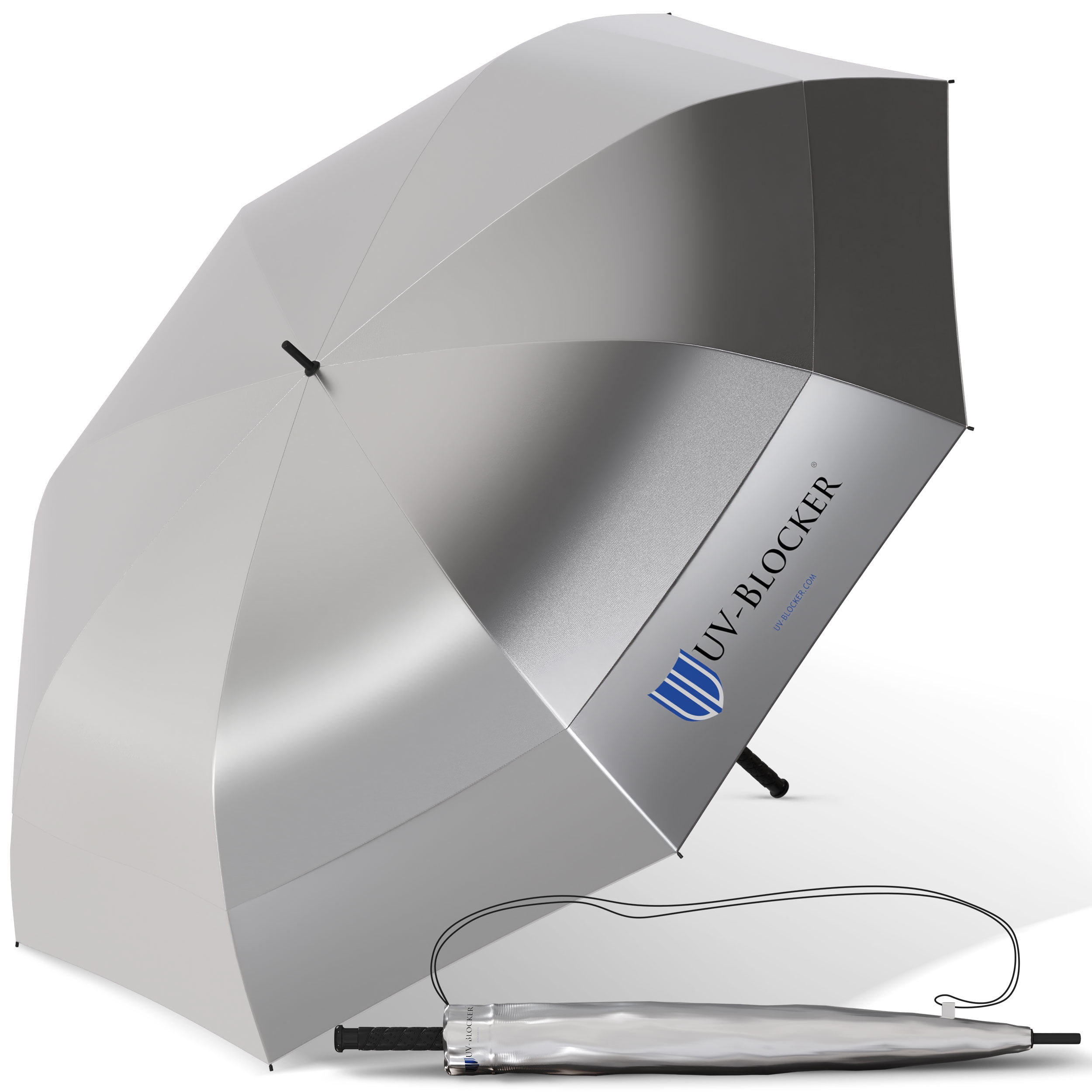 UV Blocker Golf Sun Umbrella Oversized Sun Protection Rain Umbrellas with Double Vent Canopy 68 ...