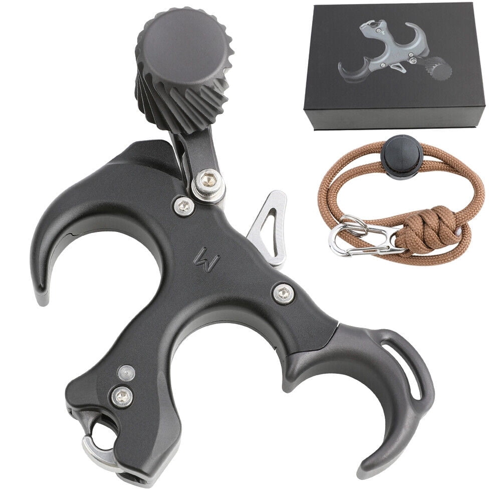 UV Compound Bow Release Aids Thumb Trigger 3 Finger Adjustable Archery Grip RH LH - Walmart.com