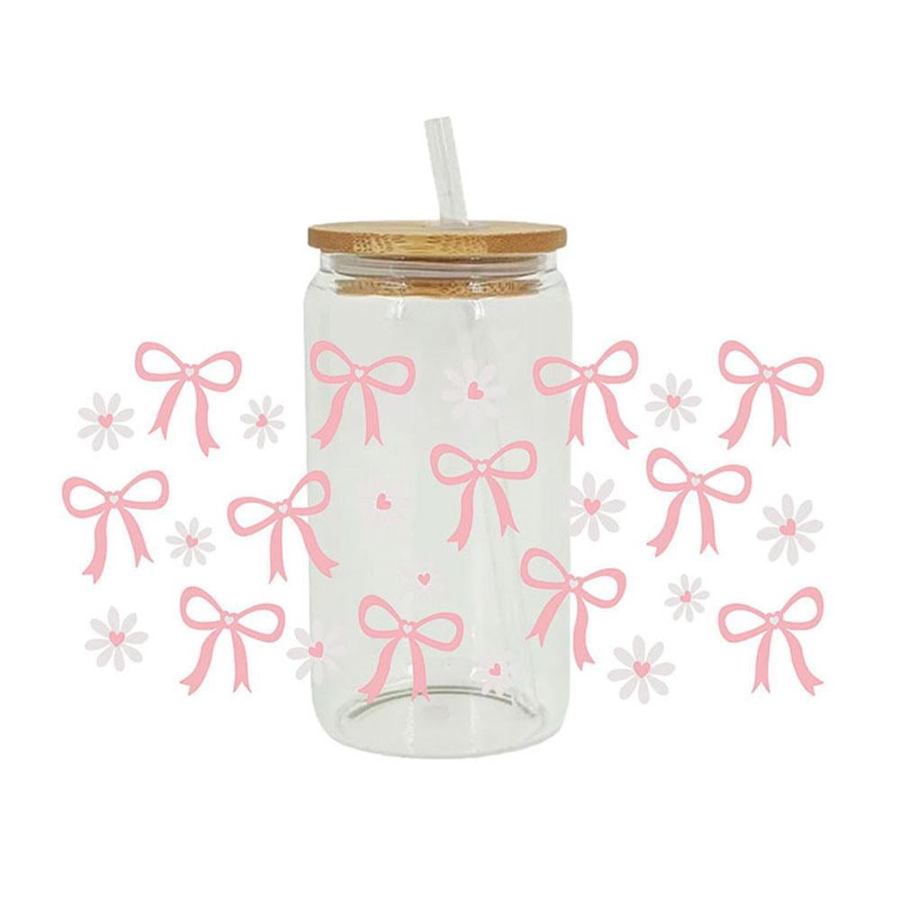 UV DTF Cup Wrap - Cute UV DTF Cup Wraps for 16 oz Glass Water Bottle ...