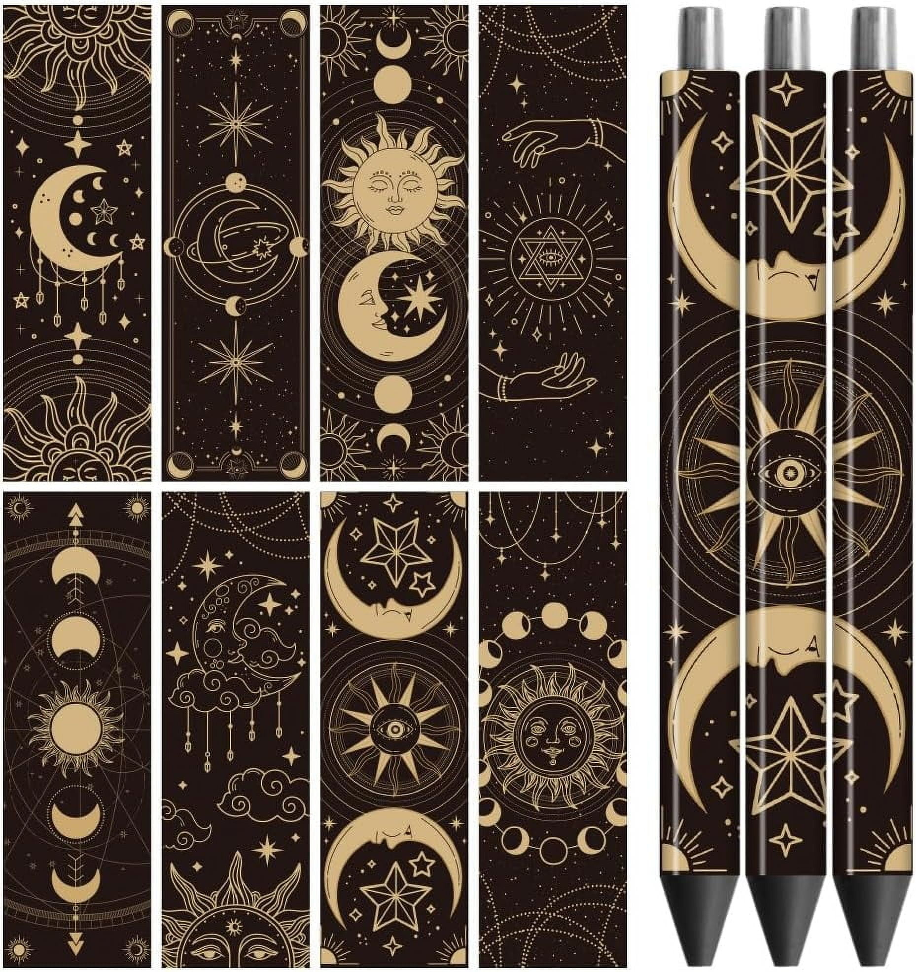 UV DTF Pen Wraps Transfer Sticker Decal Divination Moon and Star ...