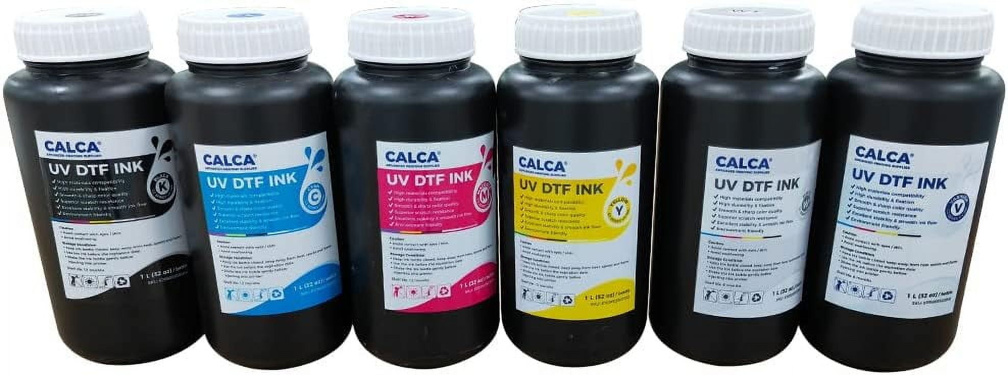 UV DTF Printer Ink 1L CMYKW Varnish UV Inks Direct Print A-B PET Film for E*pson Printheads US ...