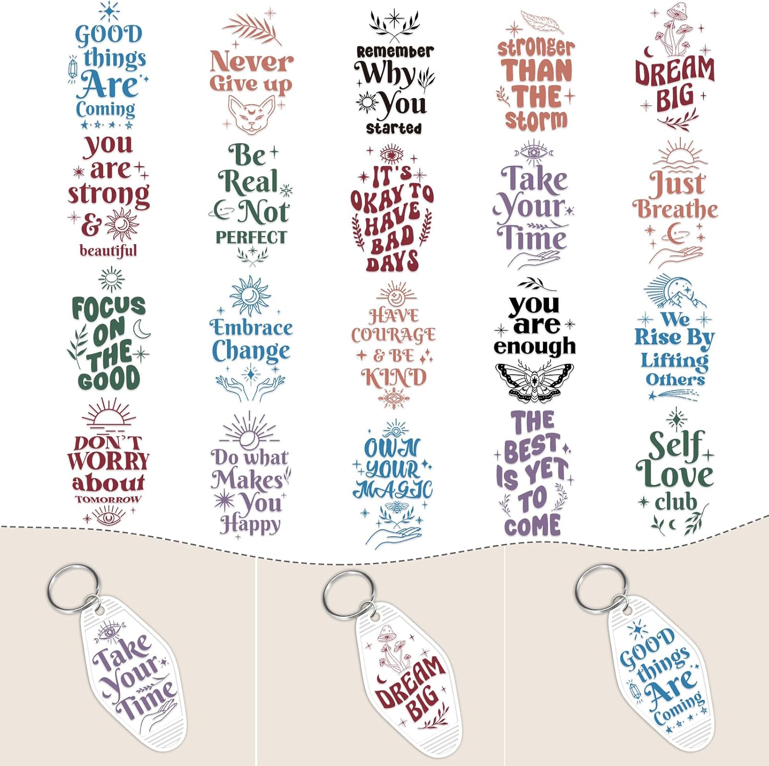 UV DTF Wrap Stickers - 80 Sheets Inspirational UV DTF Stickers for ...