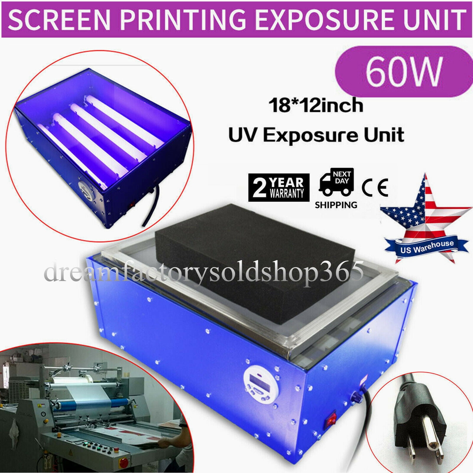 UV Exposure Unit 18"x12"Screen Printing Machine Silk Screen Led Tube ...
