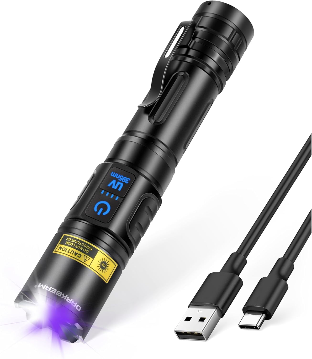 UV Flashlight Blacklight 395nm Black Light, High Lumens LED Flashlights ...