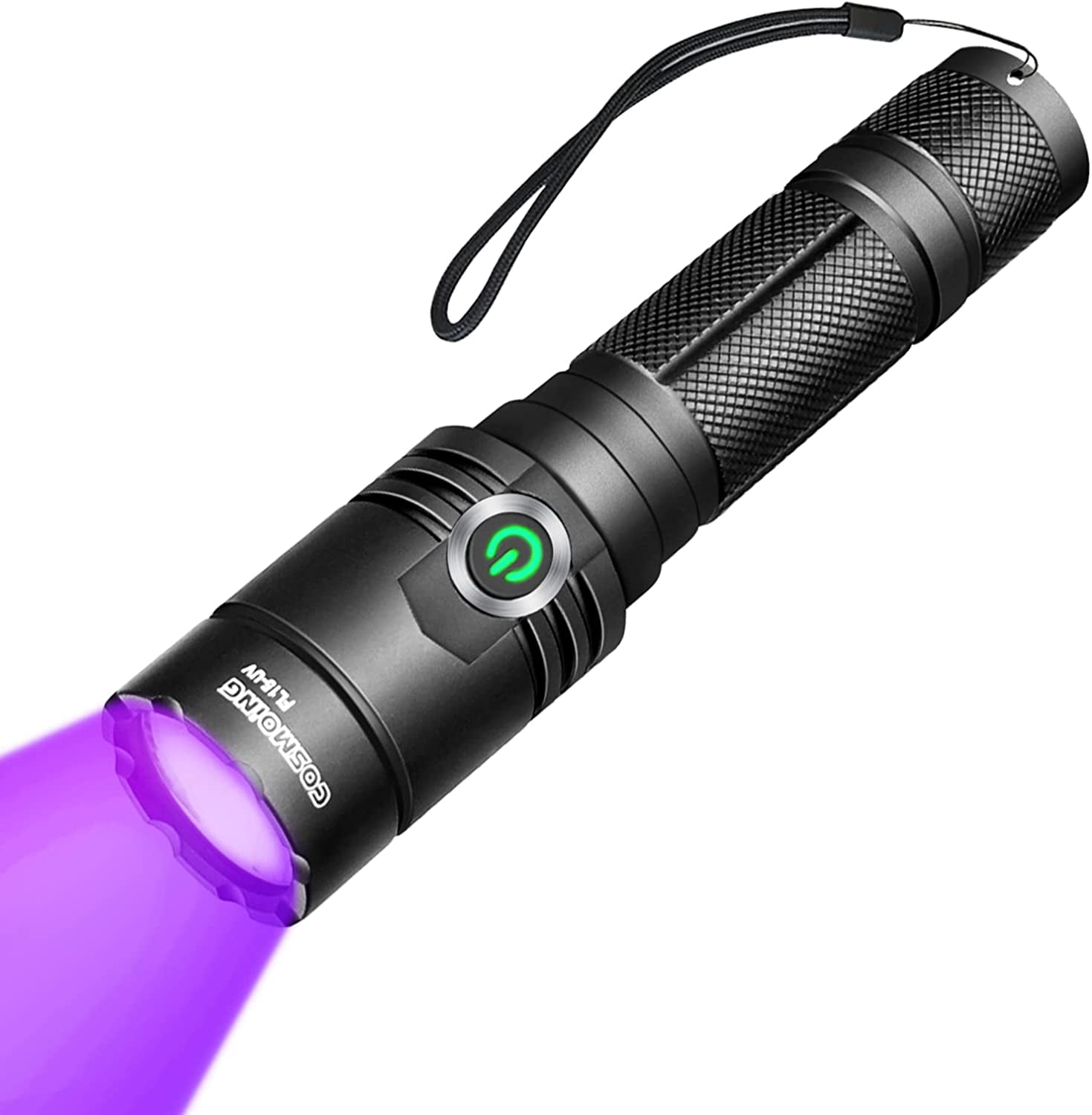 UV Flashlight, COSMOING Rechargeable 395nm Black Light, Ultraviolet ...