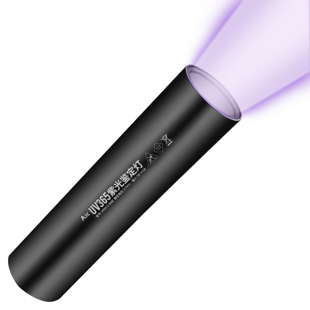UV Flashlight Rechargeable Fluorescent LED Tester 365nm UV Lights ...