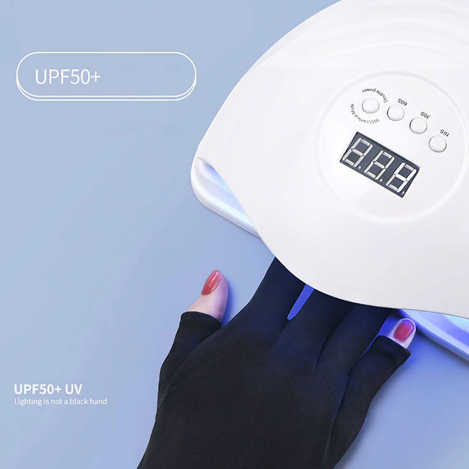 UV Gloves Gel Nail Lamp UV Shield Glove,Protection Gloves for Manicures ...