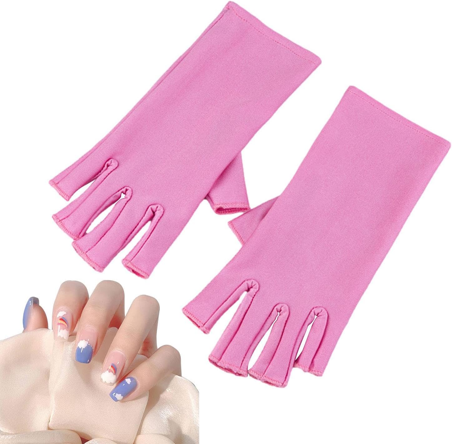 UV Gloves, 8x3in Nail Lamp Manicure, Anti Uv Gloves with Sunburn ...