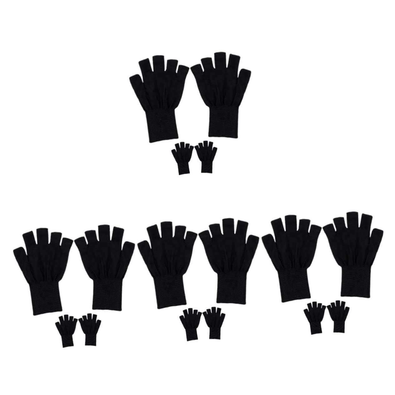 UV Gloves for Nails 8 Pairs Gloves Fabric Nail Lamp Black Anti-black UV ...