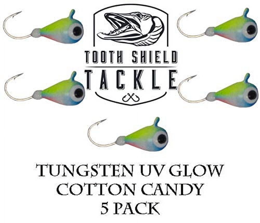 Glow Tungsten Ice Fishing Jigs 5-Pack Crappie Perch Bluegill Panfish ...