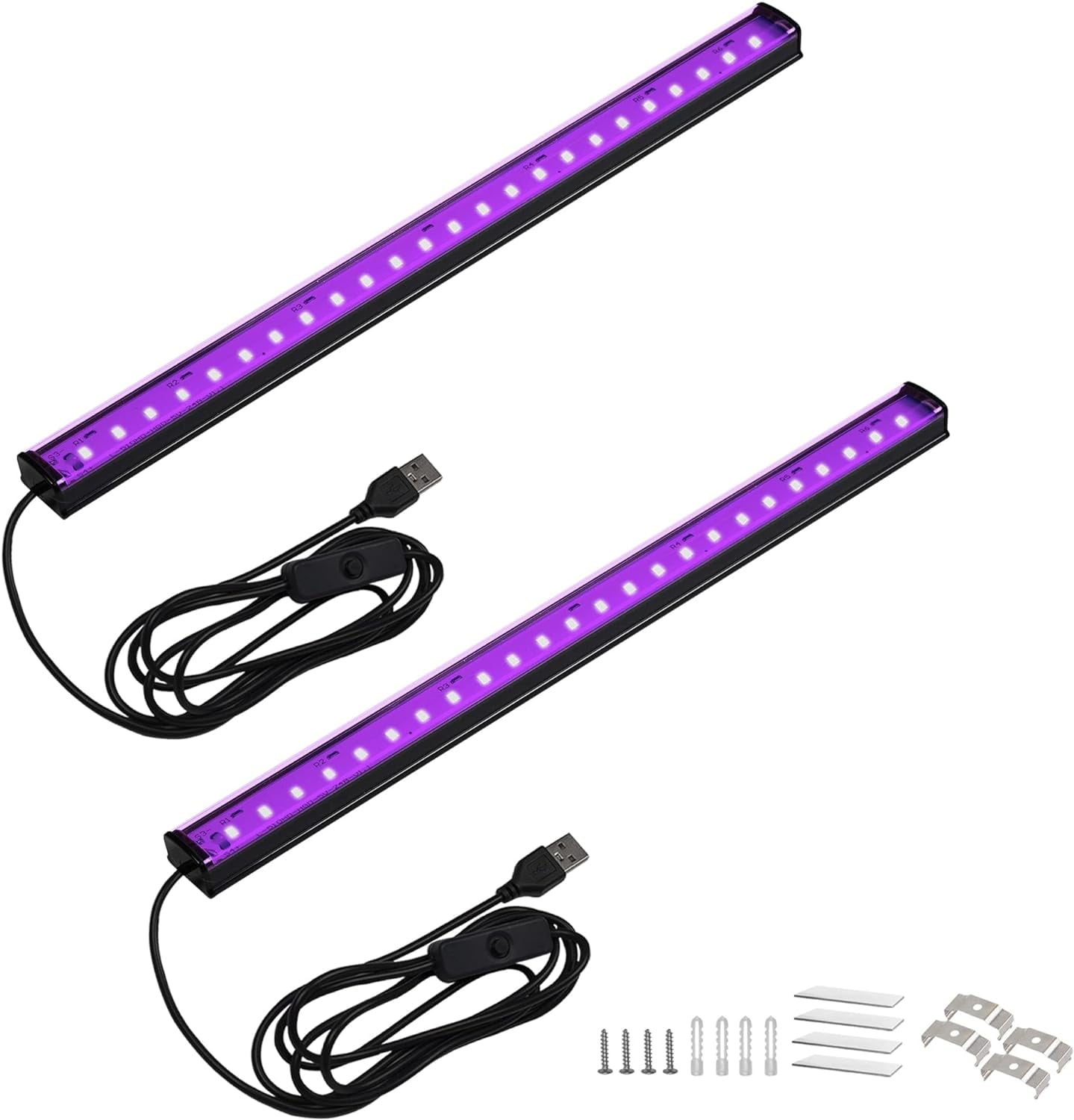 UV LED Black Light Bar, 10W USB 5ft Cable UV Light, 1ft Blacklight Bar ...