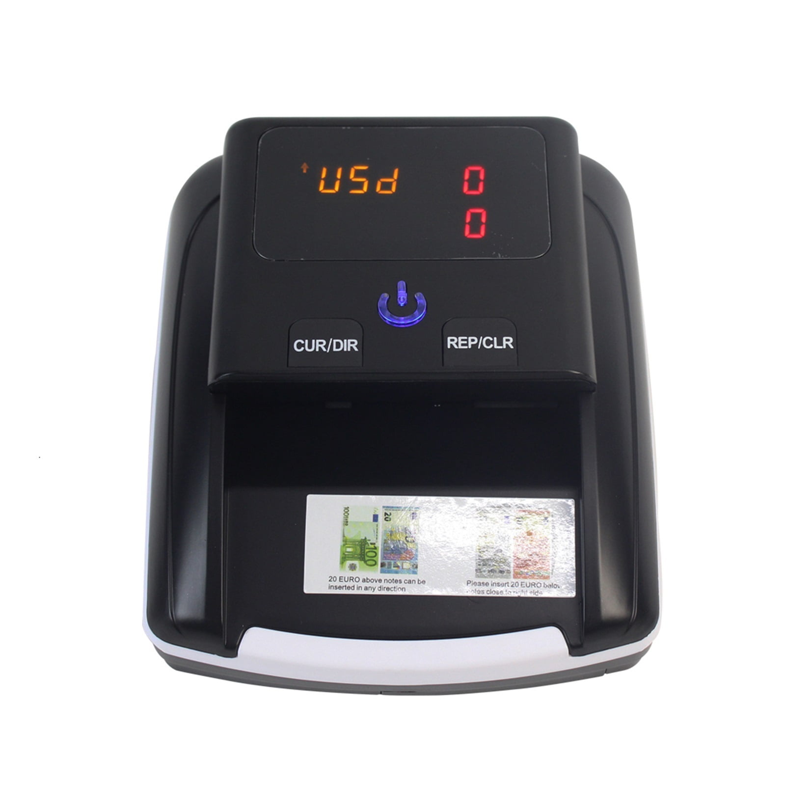 UV LED/LCD Lamp Display Handy Banknote Detector USD/EUR Fake Money Euro ...