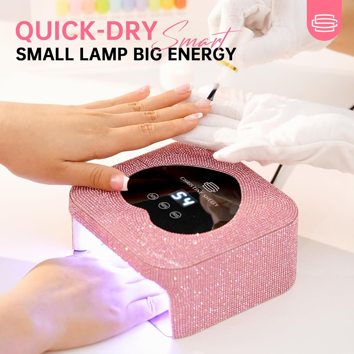 UV LED Nail Lamp, 48W Plug-in Mini Diamond Nail Dryer& Rechargeable ...