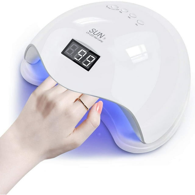 SUN5 Professional 48W UV LED Nail Lamp, Portable Fingernail Drying Machine, Gel Polish Curer ...