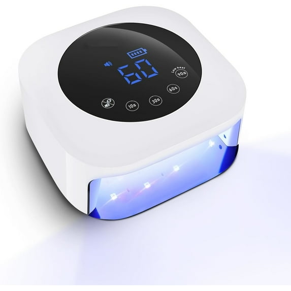 UV LED Nail Lamp, Cordless Nail Lamp 54W Rechargeable Nail Dryer Gel ...