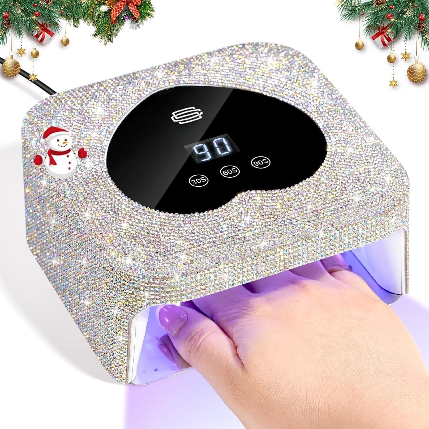 UV Lamp, UV Light for Gel Nails, 48W Plug-in Mini Lamp Dryer with Touch Control Auto Sensor and ...