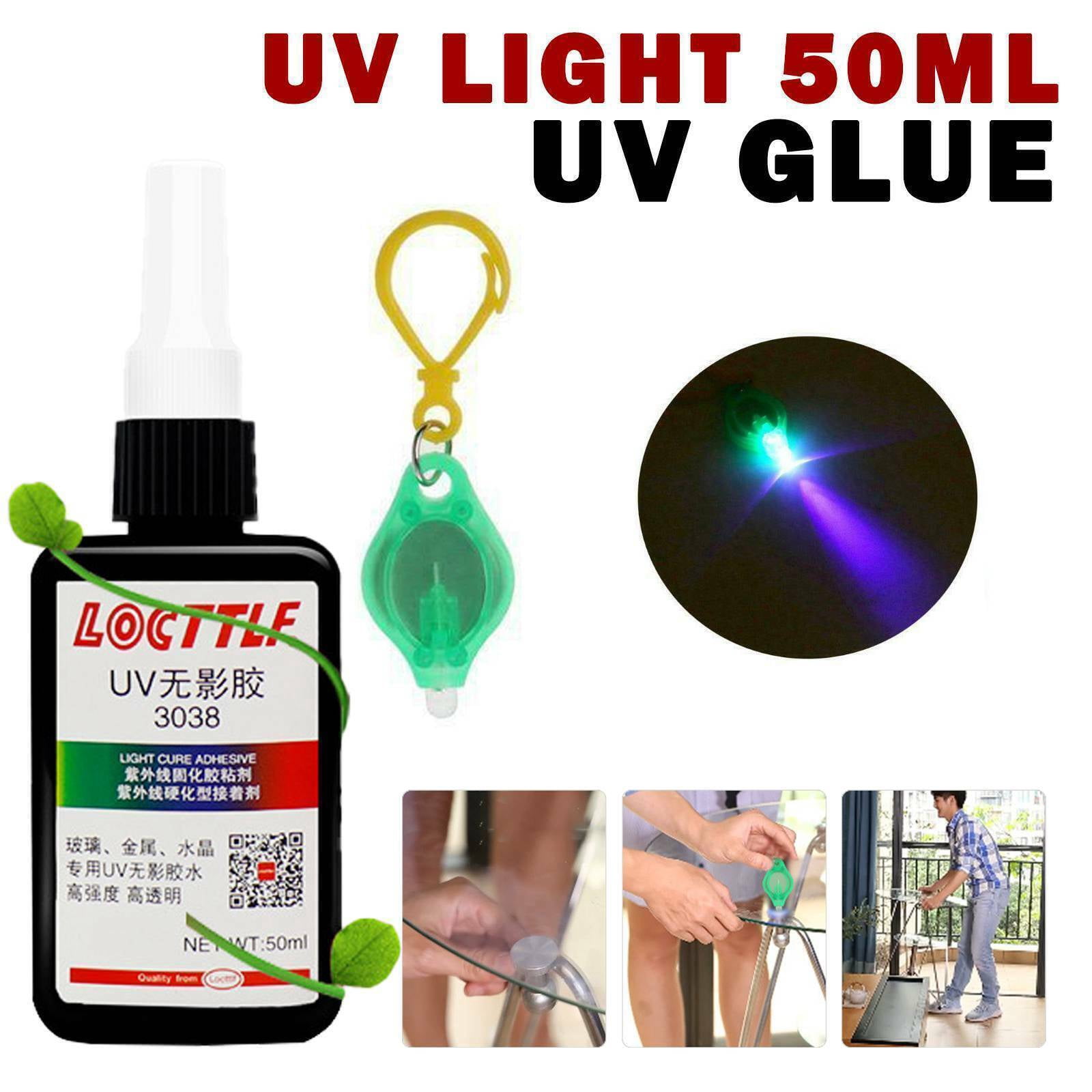 UV Light 50ml UV Glue UV Curing Adhesive Transparent Acrylic Glue Glass ...