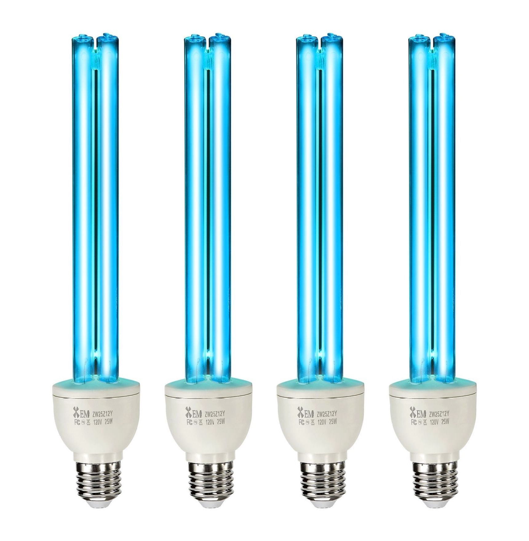UV Light Bulbs 4 Pack 25W, UVC Replacement Bulbs with Ozone for Air ...