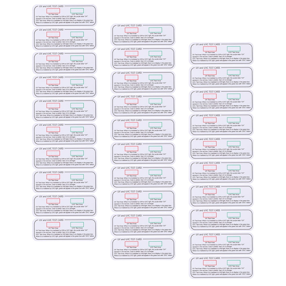 UV Light Indicator Identifiers Test Card Detection Cards Testing Indoor ...