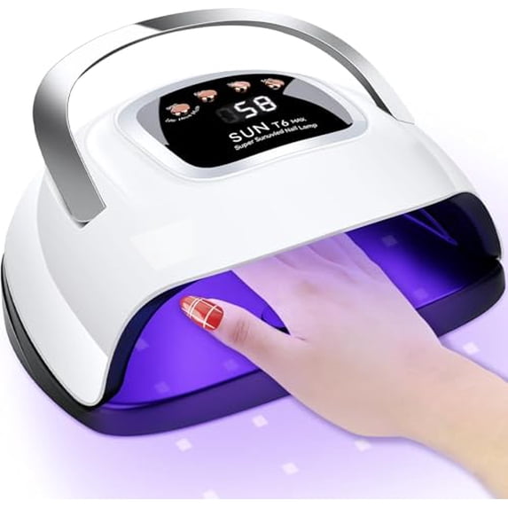 UV Nail Lamp,220W UV LED Nail Lamp Nail Dryer Light for Nails with 4 ...