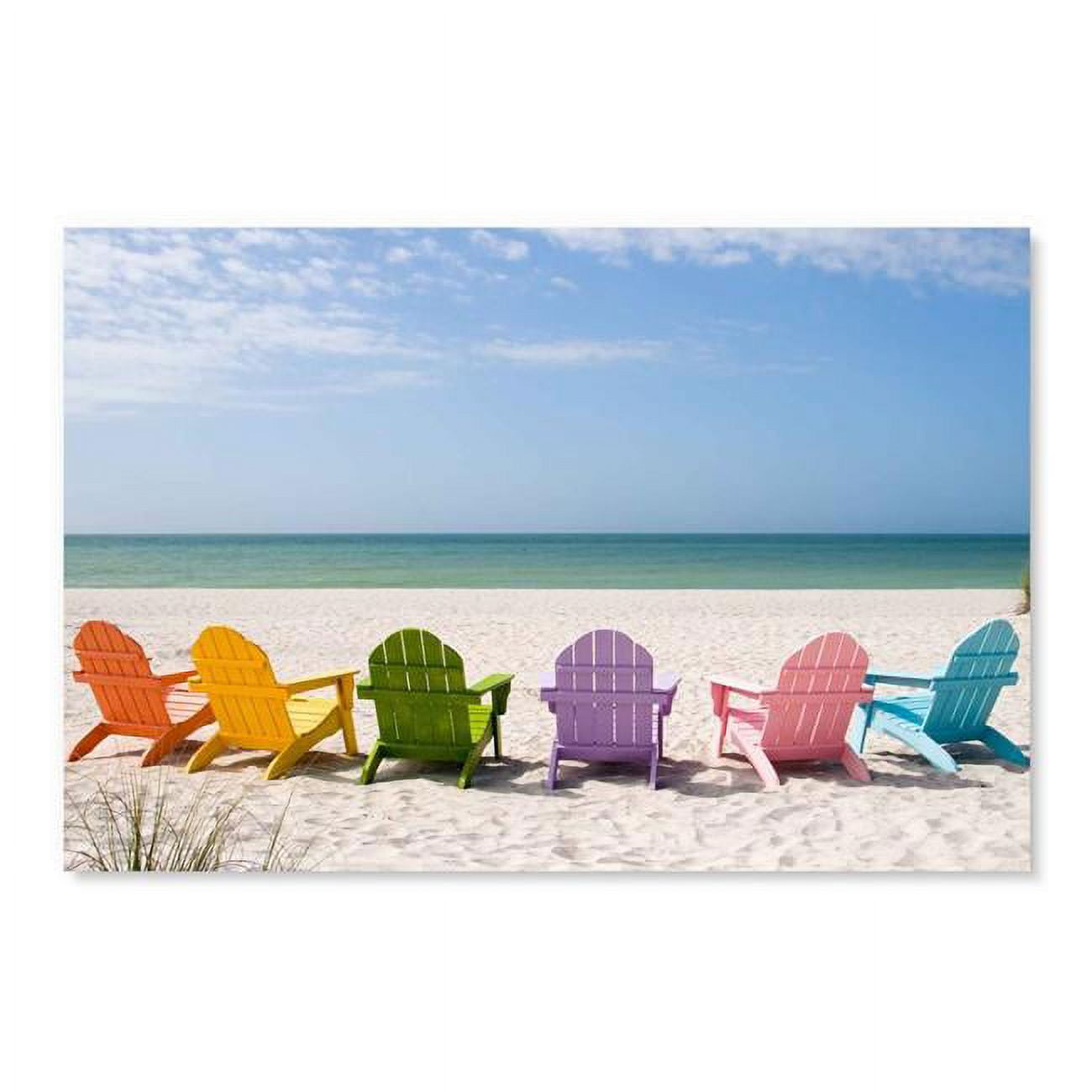 UV Pix 10061 3045 Rainbow Beach Chairs Acrylic Glass Art - Walmart.com