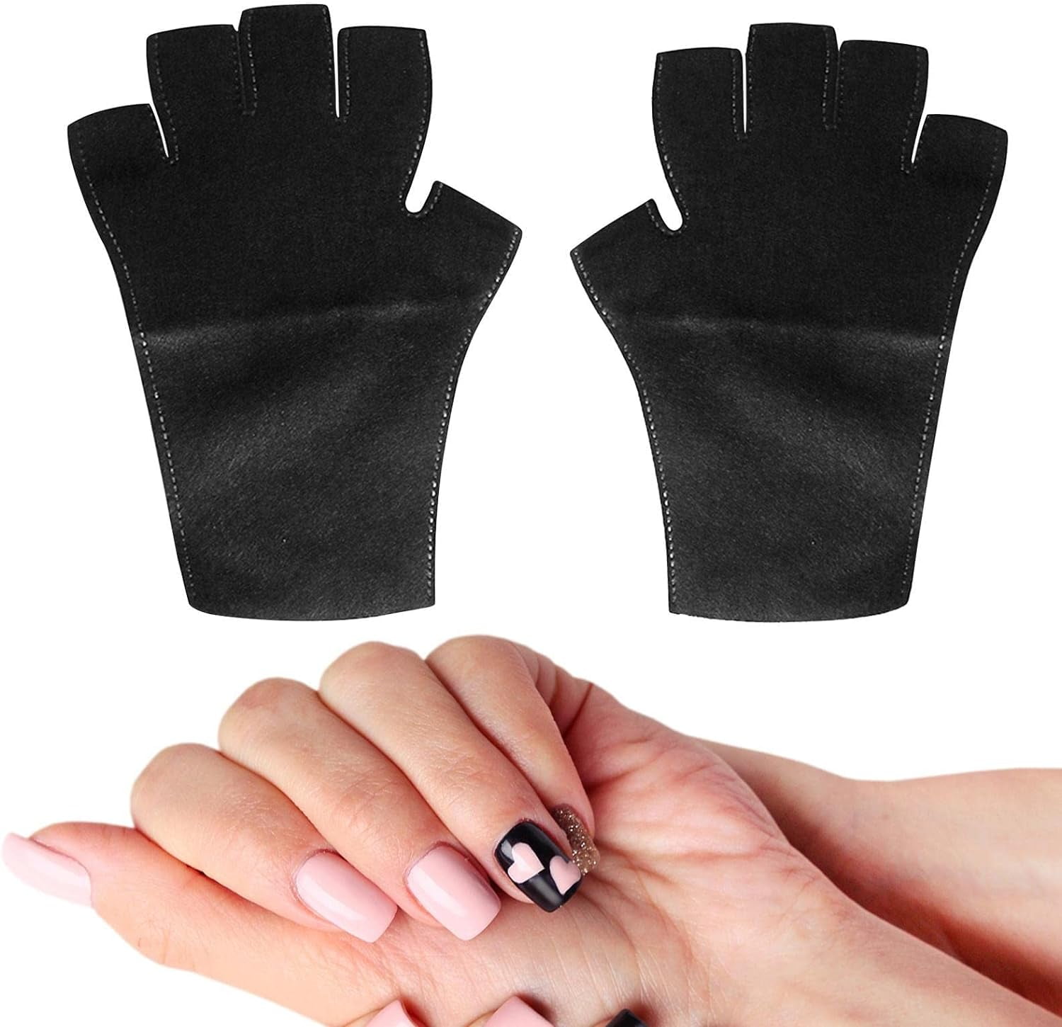 UV Protection Gloves for Gel Nails Lamp | Manicure Gloves for Nail UV ...