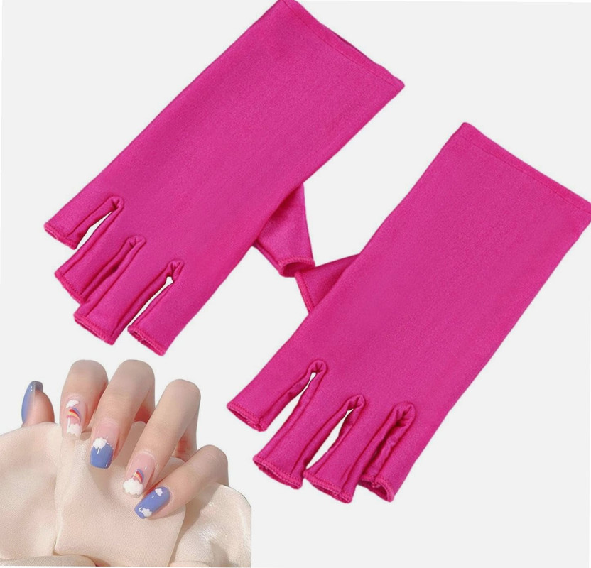 UV Protection Gloves,UV Nail Gloves Fingerless Anti UV Light Gloves ...