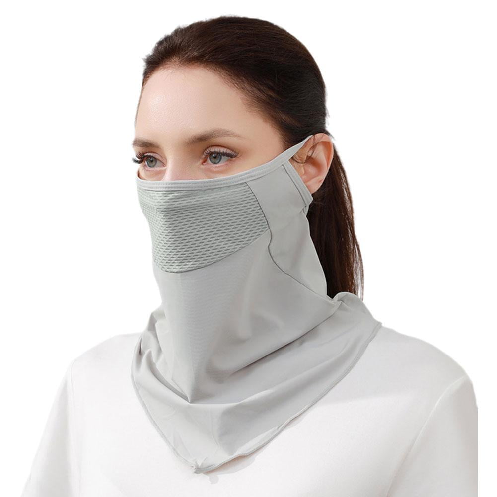 UV Protection Ice Silk Mask Neckline Mask Face Scarf Ice Face Silk Mask ...