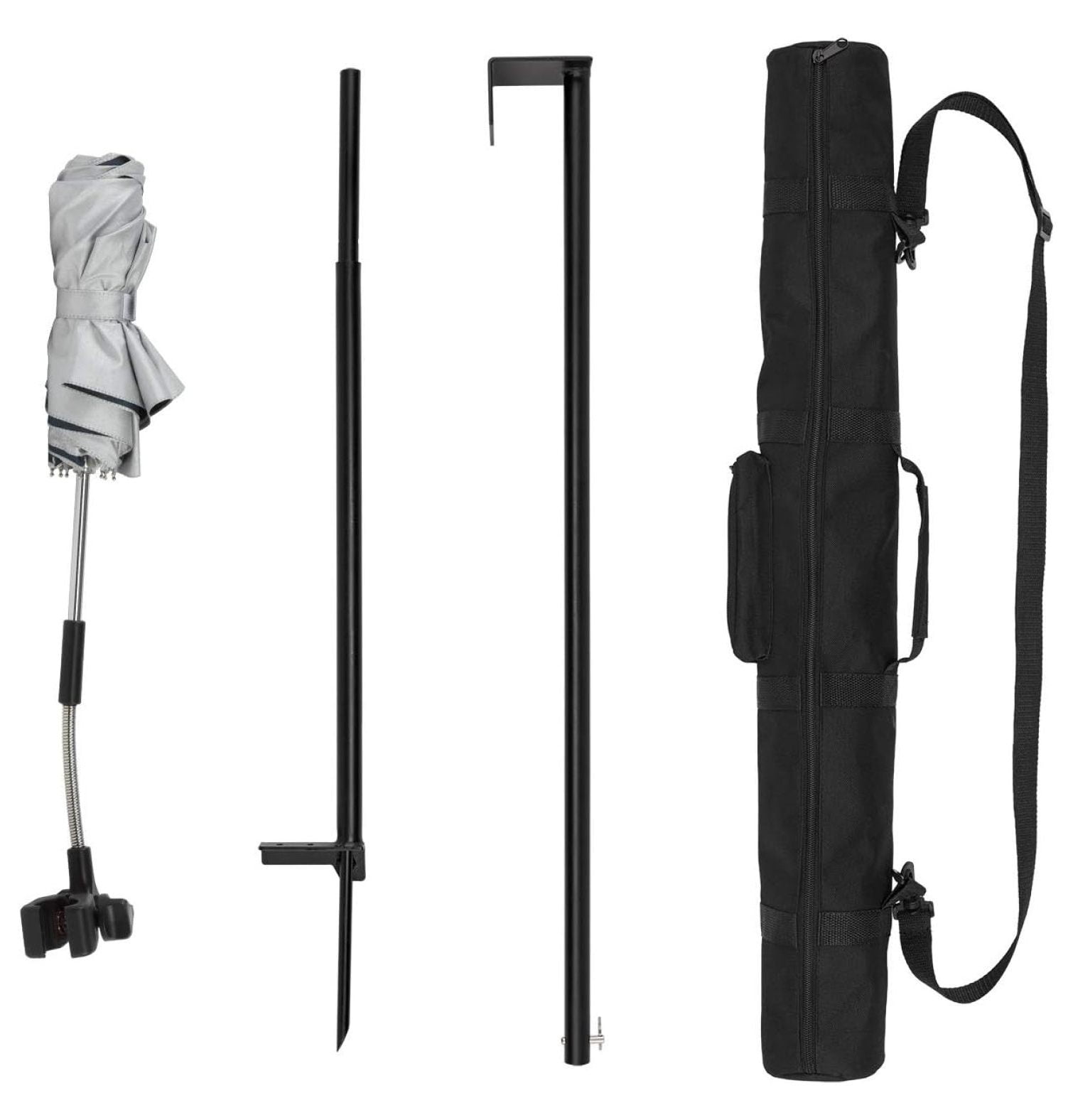 UV Protection Sunscreen Easel Umbrella with Universal Pole Mount and ...