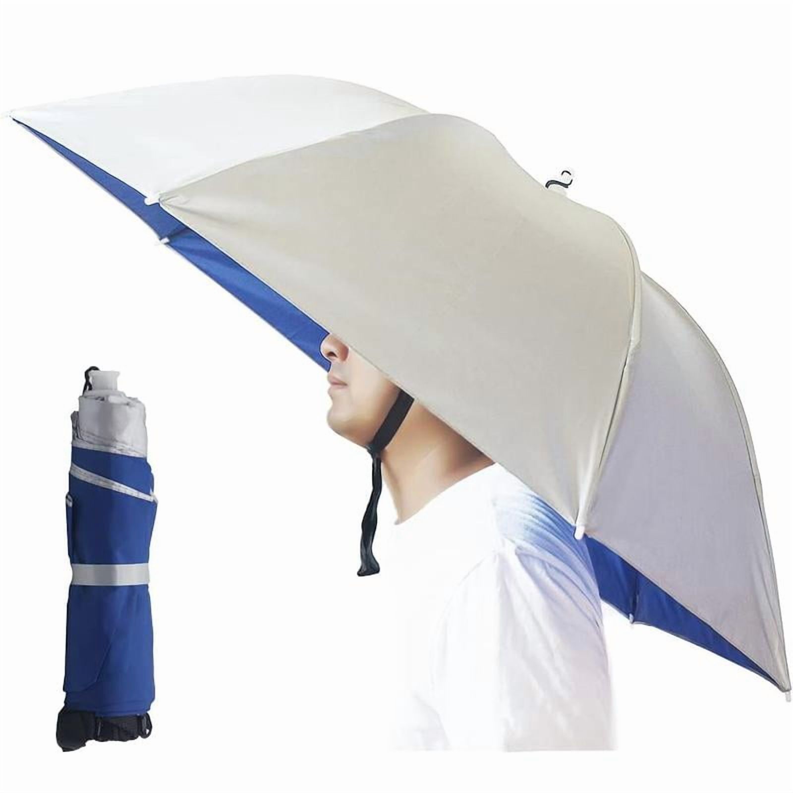 UV Protection Umbrella Hat - Hands-Free Adjustable Umbrella Cap ...