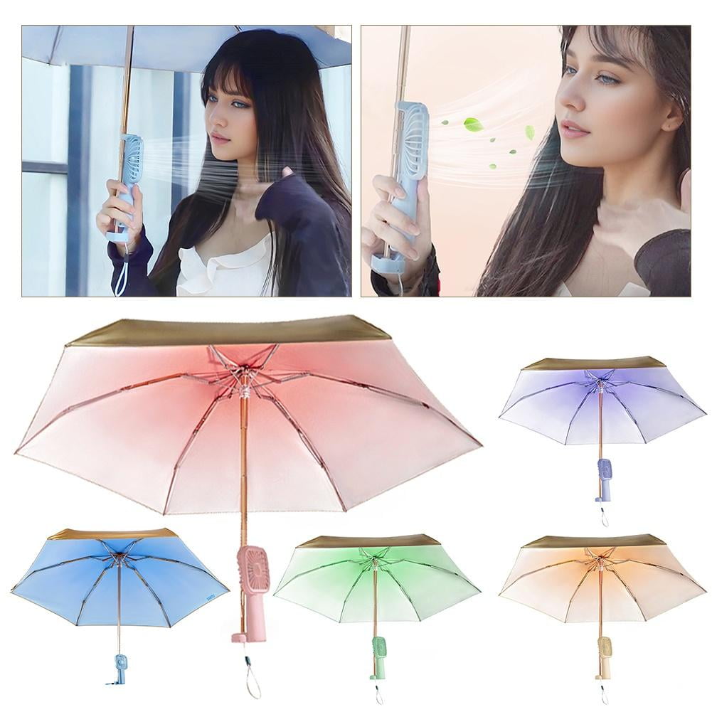 UV Protective Portable Fan Umbrella with Misting Feature - Walmart.com