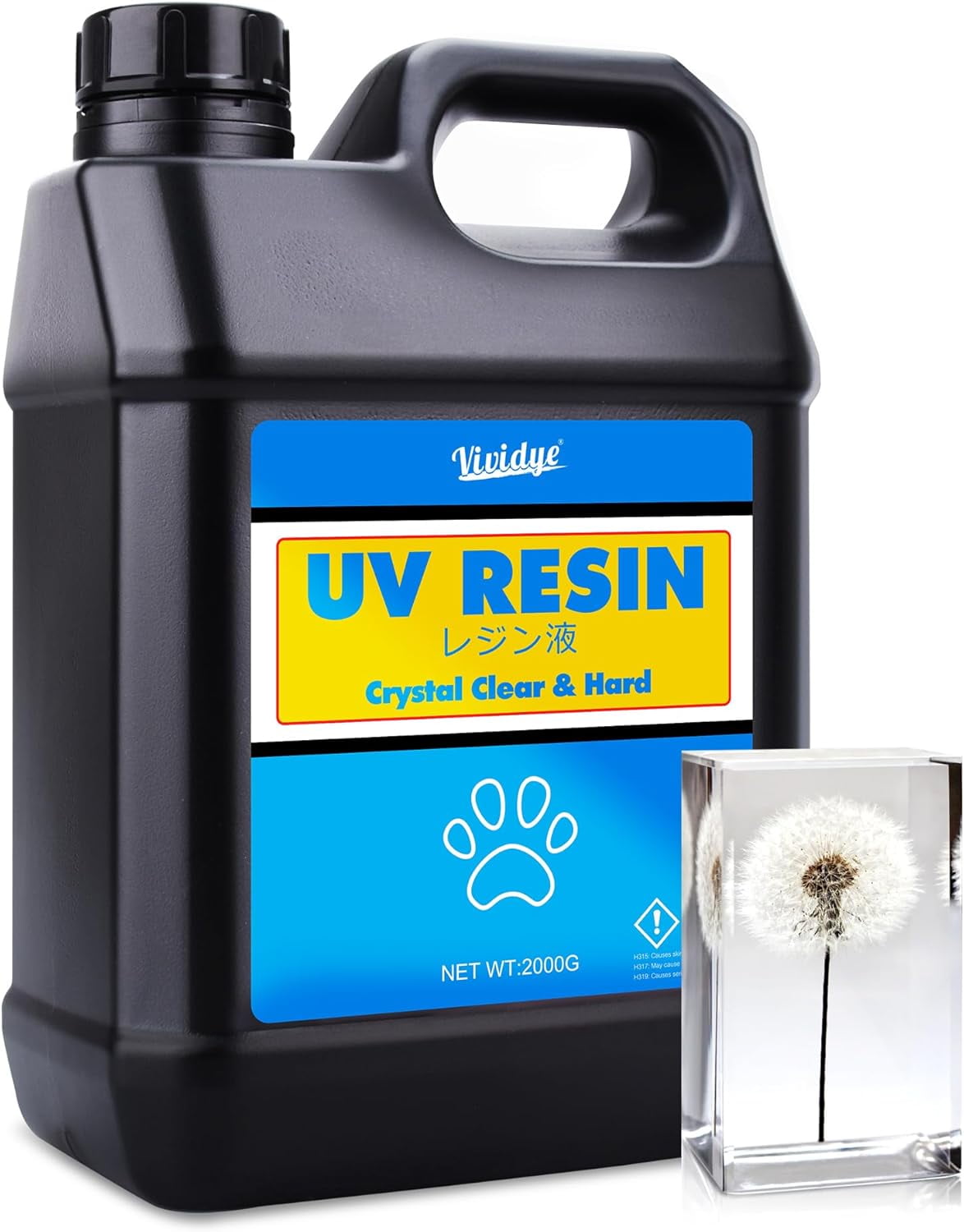 UV Resin - 2,000g Crystal Clear Low Odor Ultraviolet Curing Hard Type ...