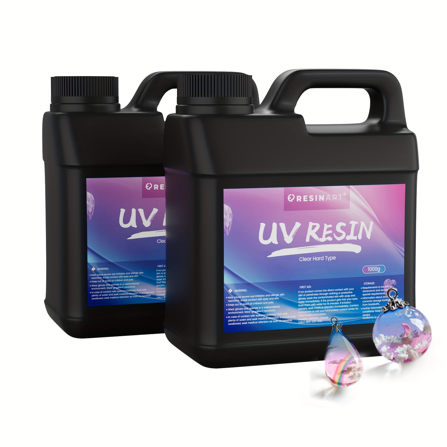 UV Resin 2000g - Crystal Clear Solar Cure Resin, Sunlight/UV Lamp ...
