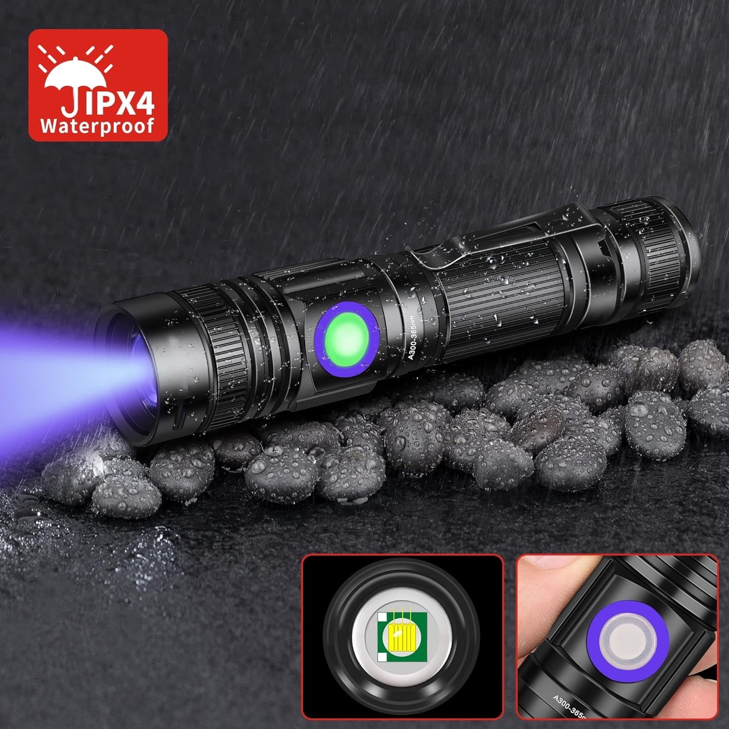 UV Resin Blacklight Flashlights, Handheld LED Ultraviolet Black Light ...