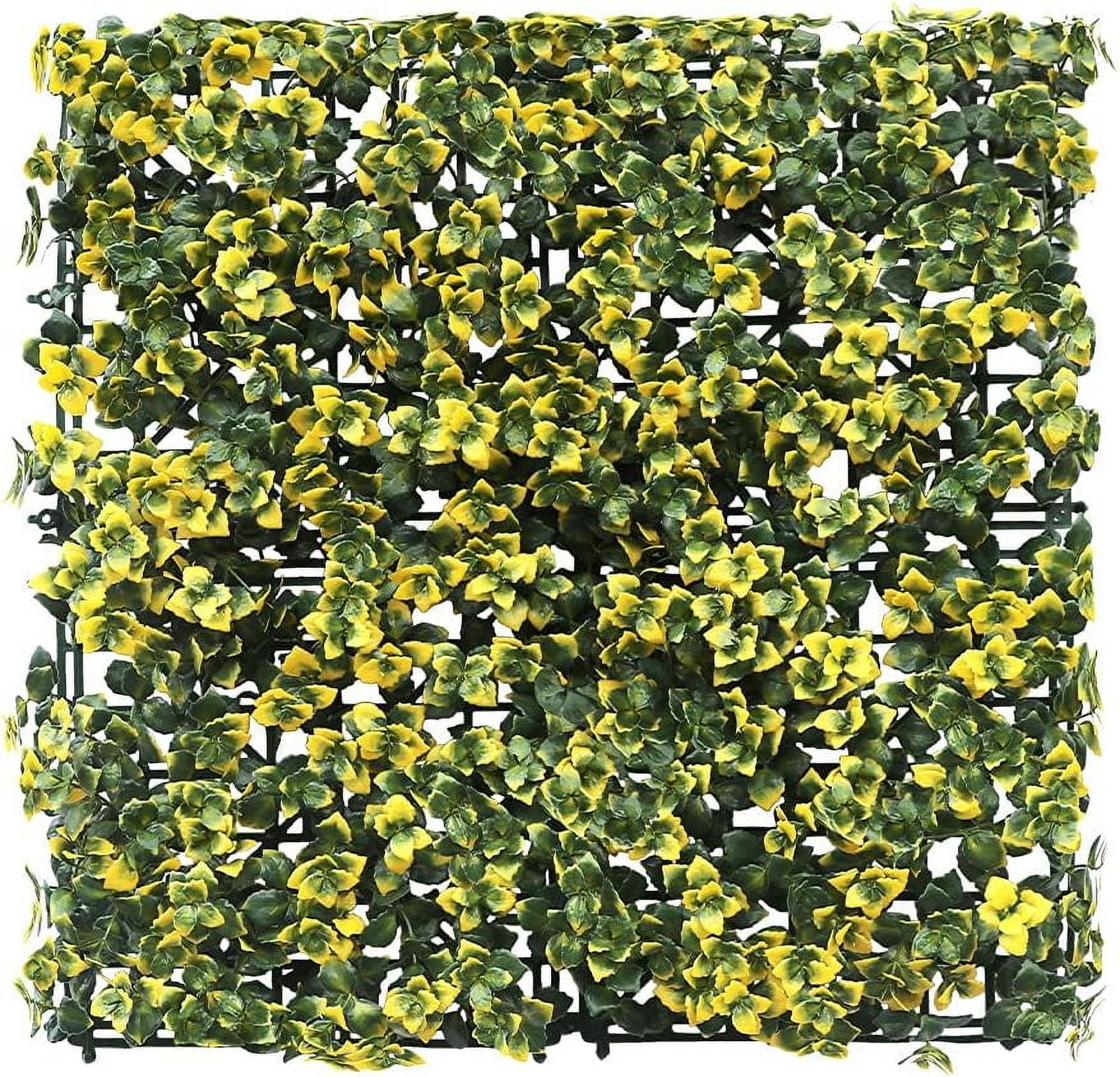 UV Resistant Artificial Boxwood Panels with Topiary Hedge Design for ...