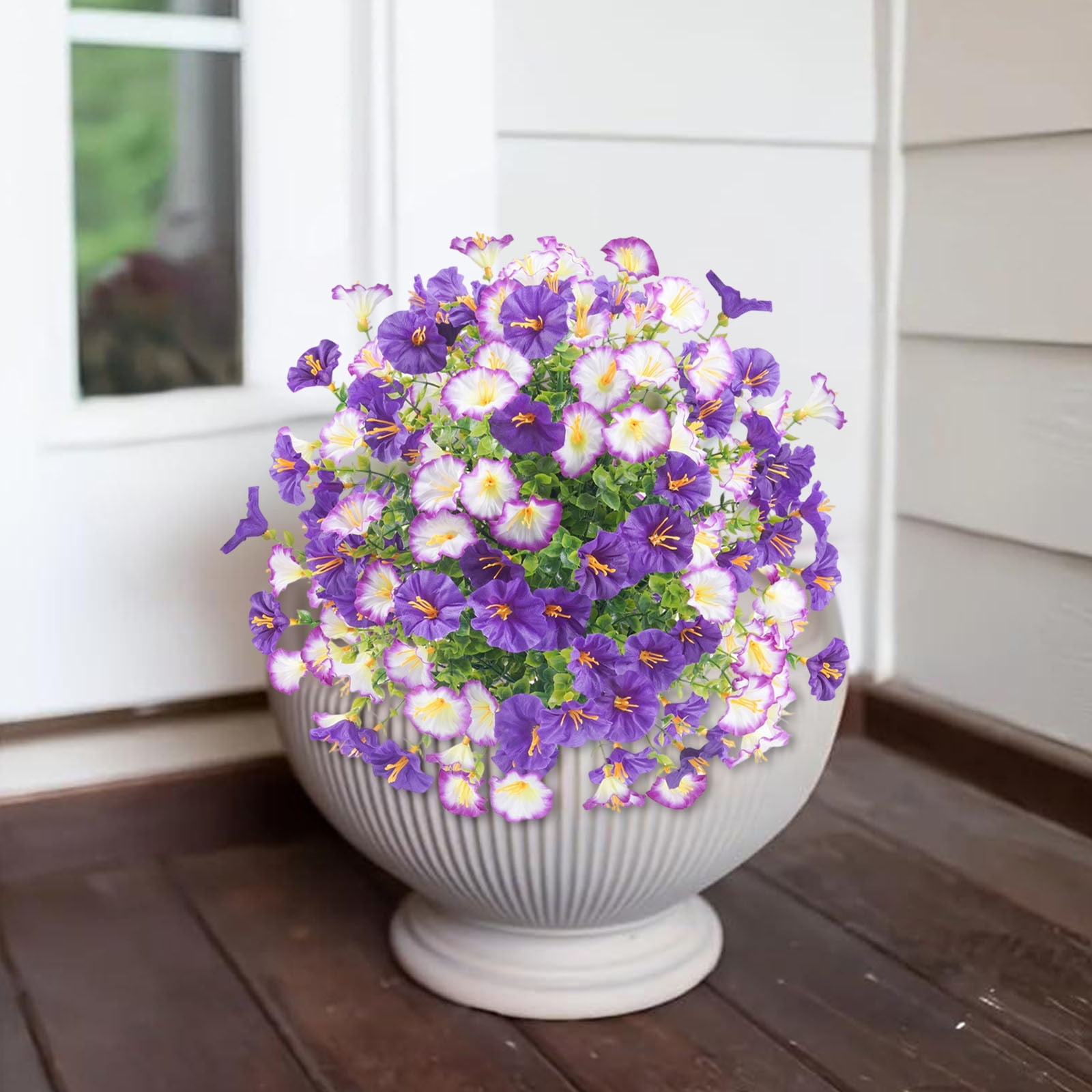 UV-Resistant Artificial Morning Glory Flowers, Realistic Faux Garden ...