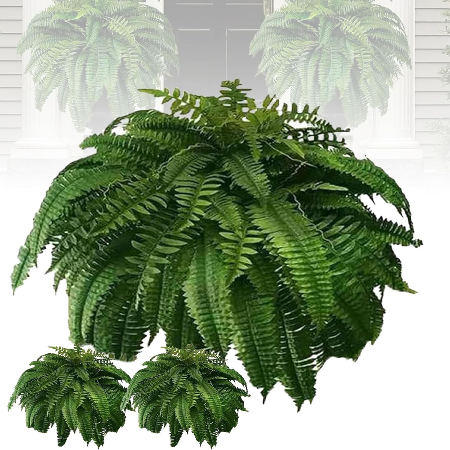 UV Resistant Lifelike Artificial Boston Fern, 2024 New Faux Boston ...