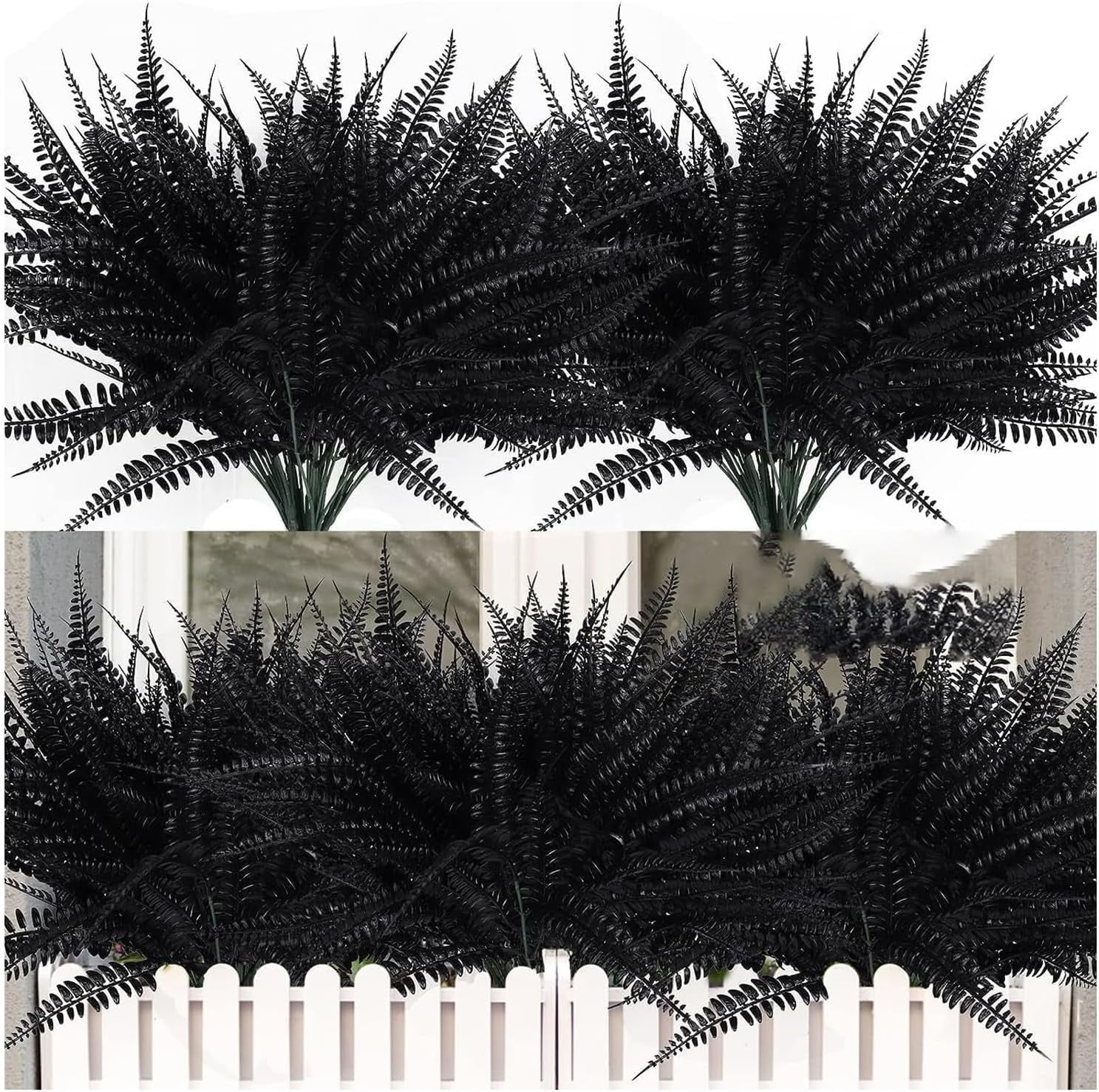 UV Resistant Lifelike Artificial Boston Fern - 2024 New Faux Boston Ferns Outdoor Planter Large ...