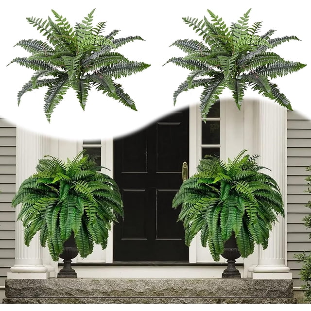 UV Resistant Lifelike Artificial Boston Fern,Artificial Ferns for ...