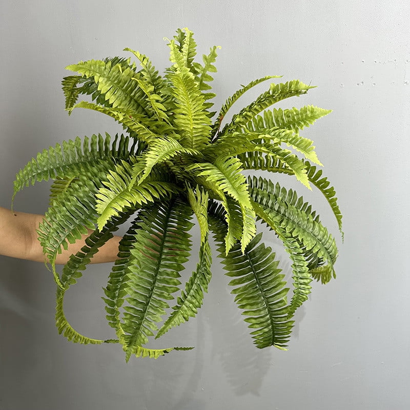 UV Resistant Lifelike Artificial Boston Fern,Faux Ferns For Outdoor ...