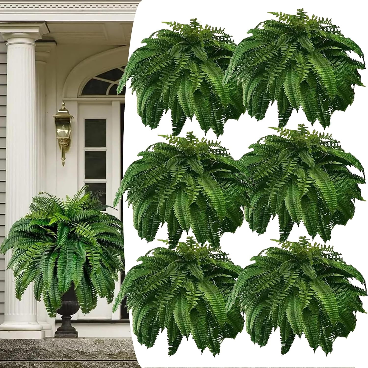 UV Resistant Lifelike Artificial Boston Fern, Artificial Boston Ferns ...