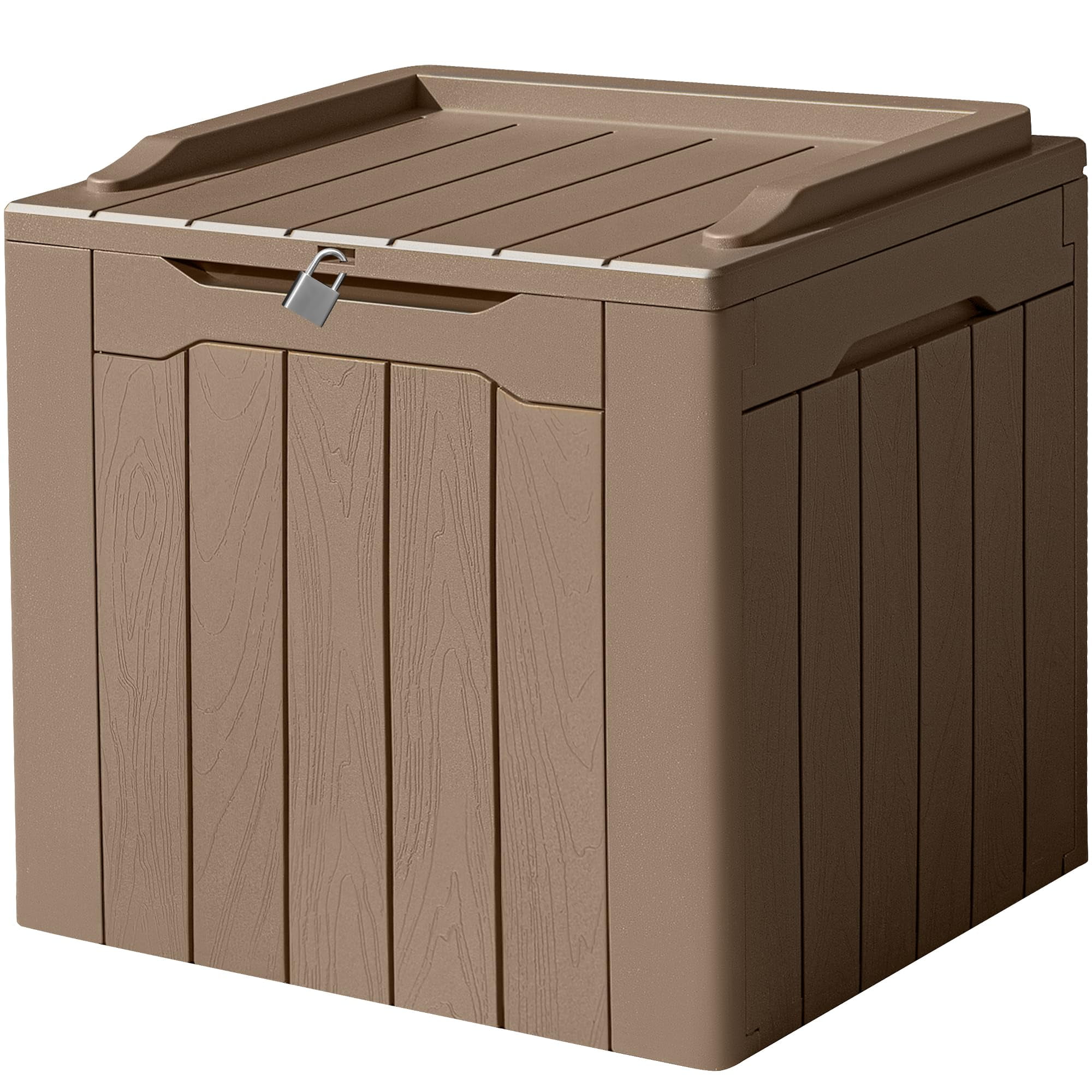 UV Resistant Outdoor Deck Box 31 Gallon Waterproof Storage Container ...