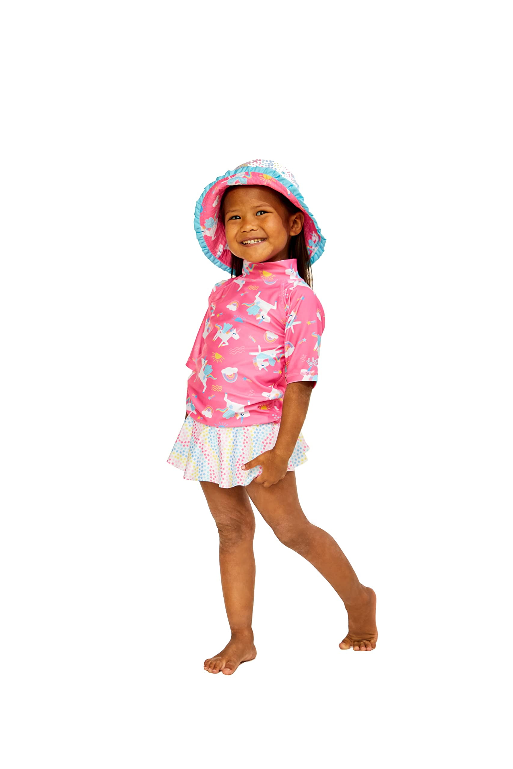 UV SKINZ UPF 50+ Girls 3-Piece Swim Set (12/18M, Pink Magical Unicorn ...