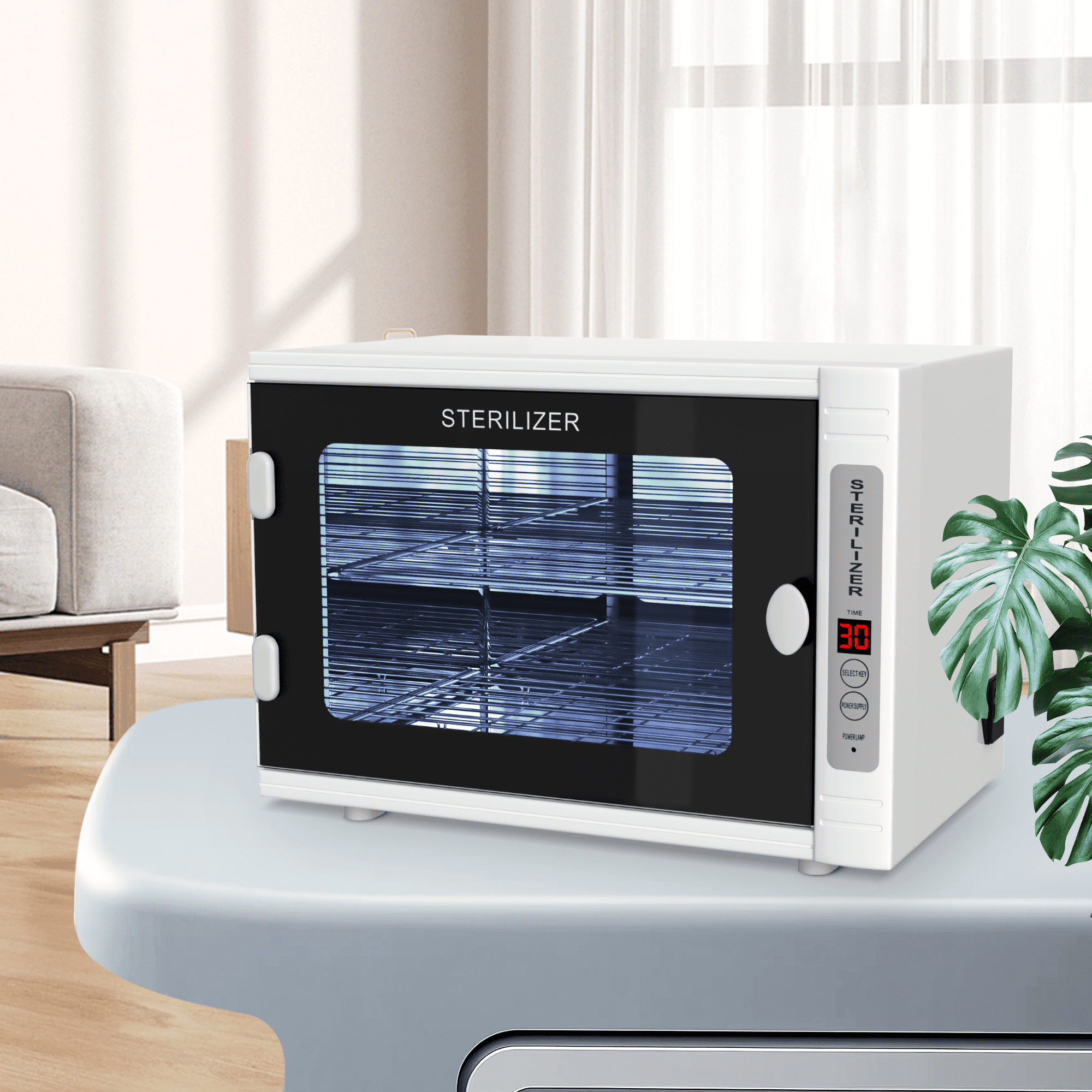 UV Sanitizer Cabinet, 9L UV Light Disinfection Box with Timer Setting, Suitable for Cleaning of ...