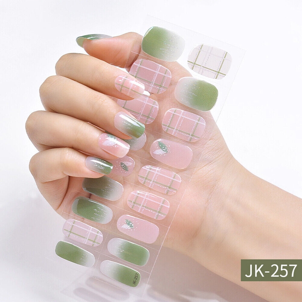 UV Semi cured Gel Nail Stickers-Strips-Wraps-UV/LED Lamp required ...