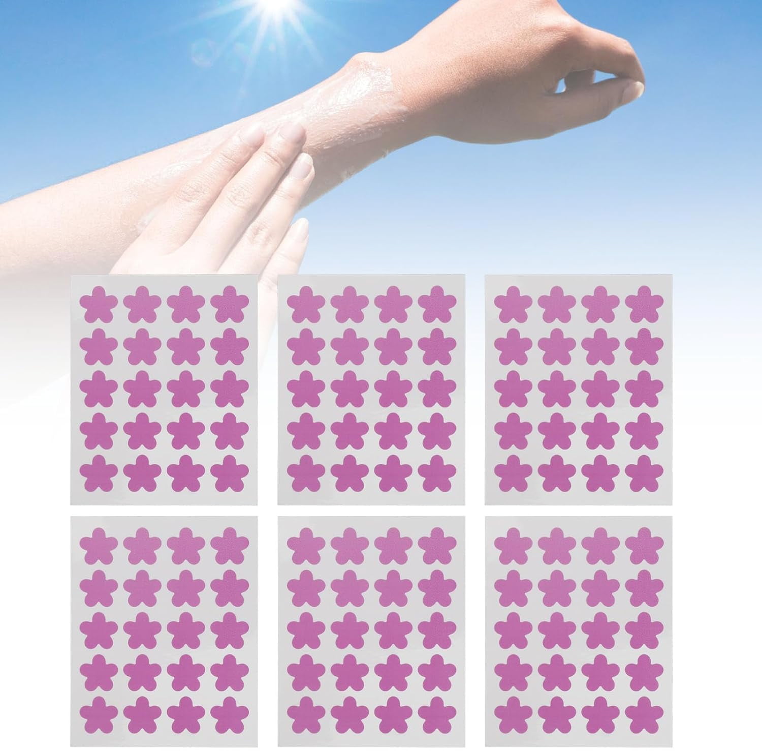 UV Stickers for Sunscreen, 120 Count UV Detection Stickers, Sweat ...