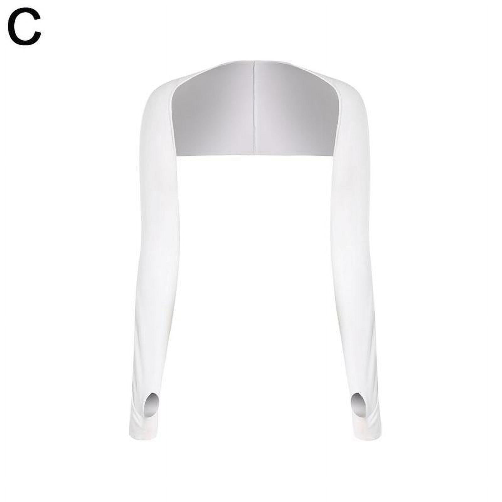 UV Sun Protection Arm Cooling Shawl Sleeves with Finger For Outdoor ...