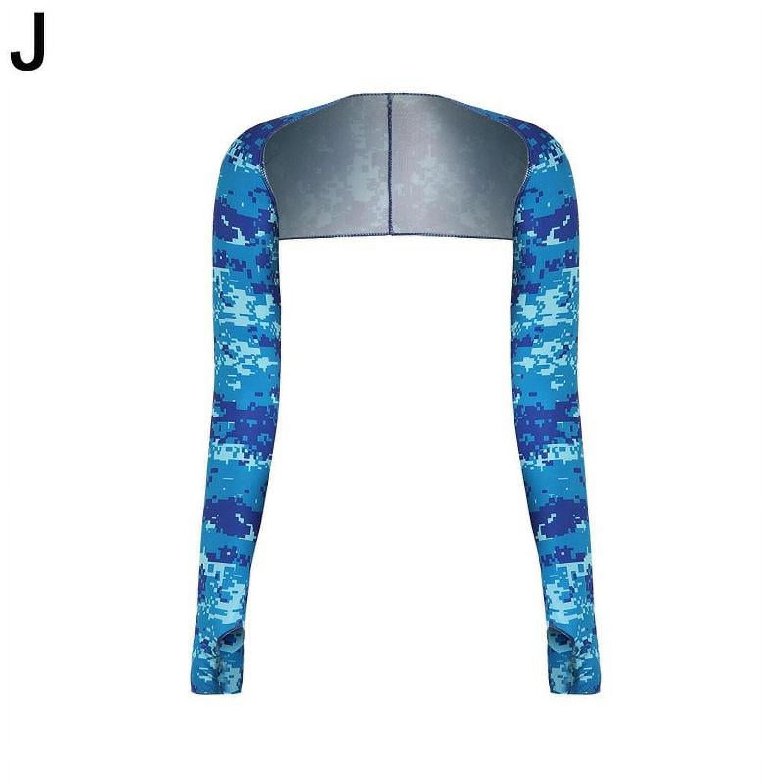 UV Sun Protection Arm Cooling Shawl Sleeves with Finger For Outdoor ...