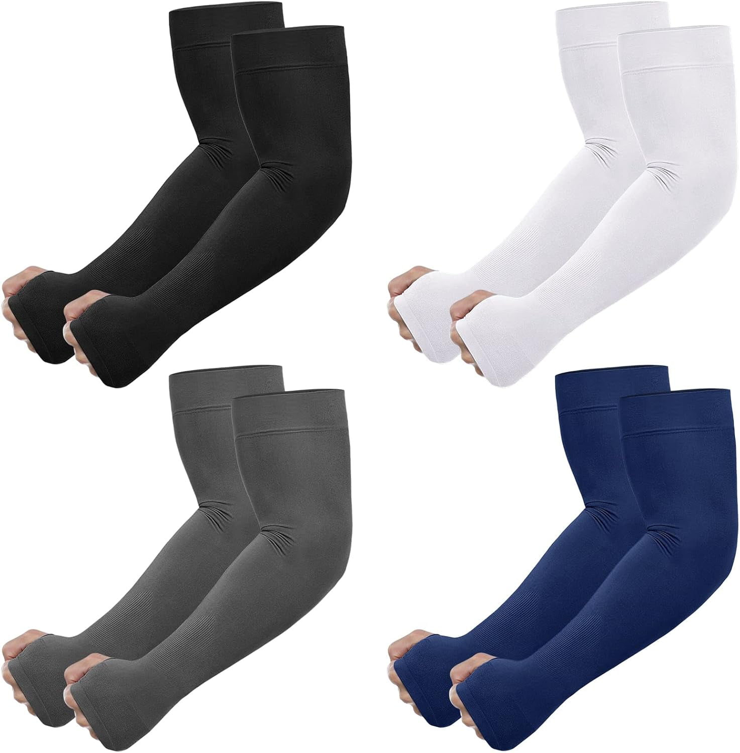 UV Sun Protection Arm Sleeves with Thumb Hole for Men Women Youth ...
